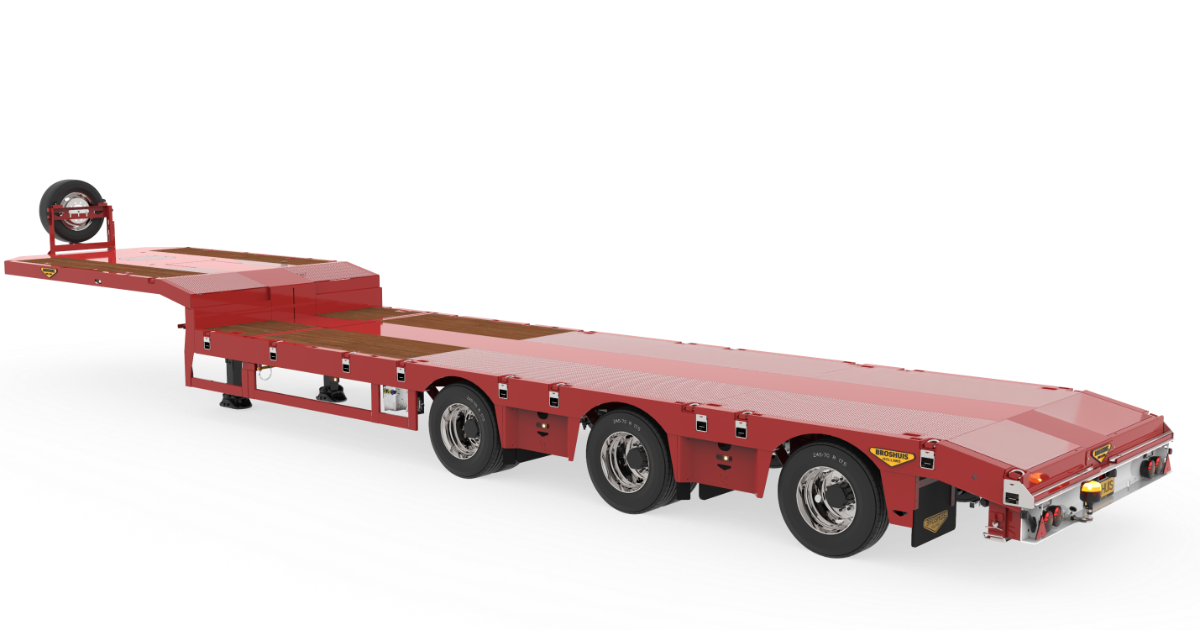 Hydraulically steered semi low loader
