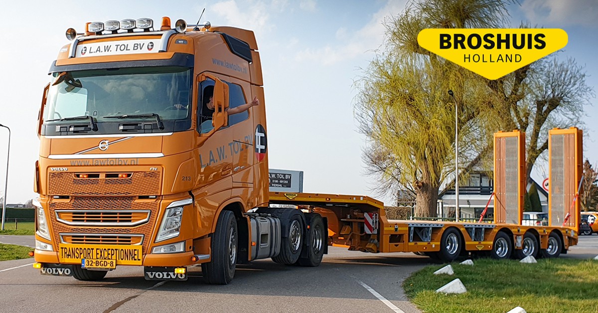 New semi low loader from L.A.W. Tol B.V. | Broshuis